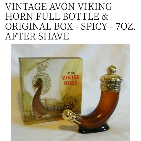 Avon | Bath & Body | Avon Viking Horn After Shave Vintage Full Bottle ...